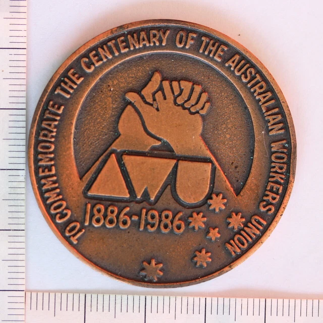 AUSTRALIA 1986 CENTENARY of the Australian Workers Union AWU medal ...