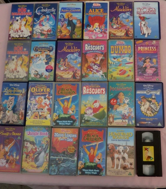 WALT DISNEY PAL UK VHS Tapes Video Cassette Job Lot x 24 Kids Family ...