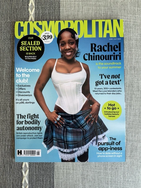 COSMOPOLITAN UK MAGAZINE June / July 2025 - Rachel Chinouriri £3.99 ...