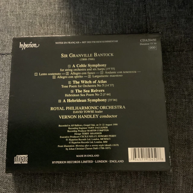 HANDLEY:ROYAL PO : Bantock: Hebridean & Celtic Symphonies CD EUR 6,87 ...