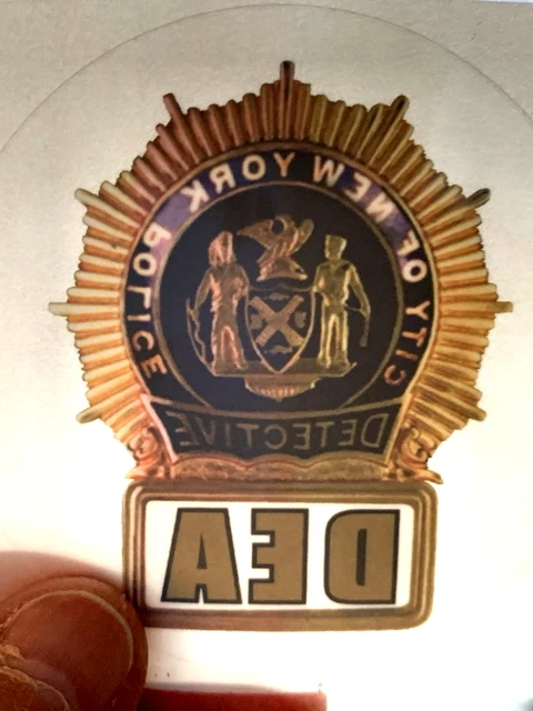 NYPD DETECTIVES NEW York City Sticker Decal Inside Window DEA £6.23 ...