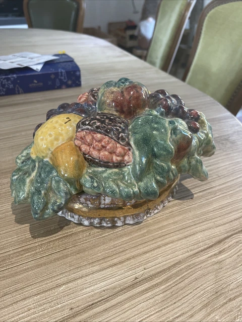 ANCIENNE BONBONNIÈRE EN barbotine – Fruits – Boulogne – Faïence ...