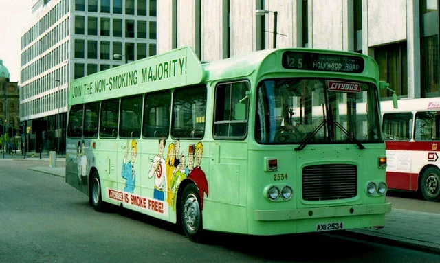 BUS PHOTO - "No smoking" bus Belfast Citybus Bristol (2534) c1993 £2.00 ...
