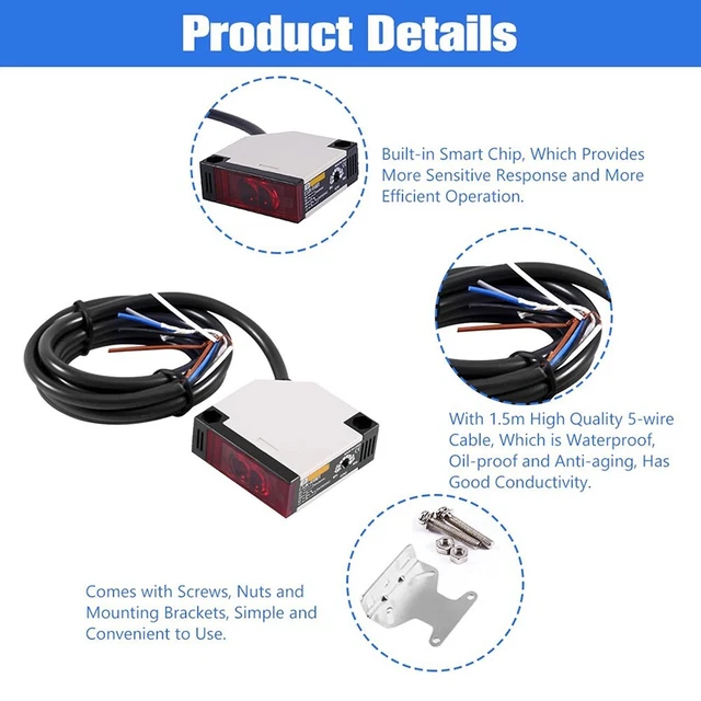 ACCURATE DETECTION WITH AC90 250V 3A E3JK R4M1 Reflective Photoelectric ...