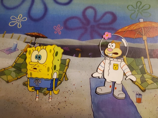 SANDY & SPONGEBOB Squarepants Original Production Cel Cell Animation ...