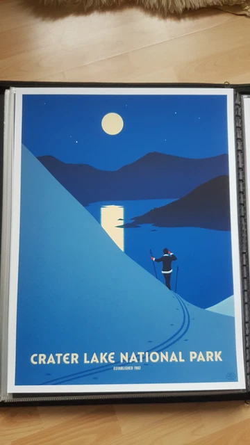 RARE POSTER SCREENPRINT Sérigraphie CRATER LAKE NATIONAL PARK Thomas ...