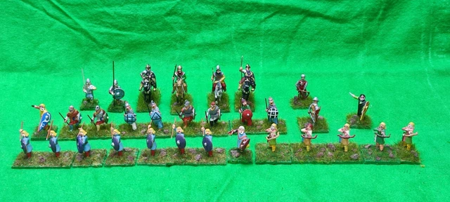 25MM SCALE- ANCIENTS Medievil Saxons Painted Metal Wargames Mode-31 ...