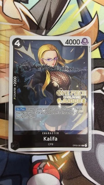 ONE PIECE CARD Game Kalifa OP03-081 Judge Promo - TCG Stamped English EUR 14,69 - PicClick FR