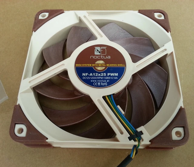 NOCTUA NF-A12X24 PWM 2000rpm 1.68w 12v fan PC case led rubber mount ...