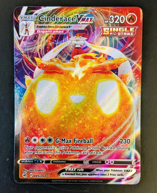 CINDERACE VMAX 045/264 - SWSH Fusion Strike - Ultra Rare Pokemon TCG ...
