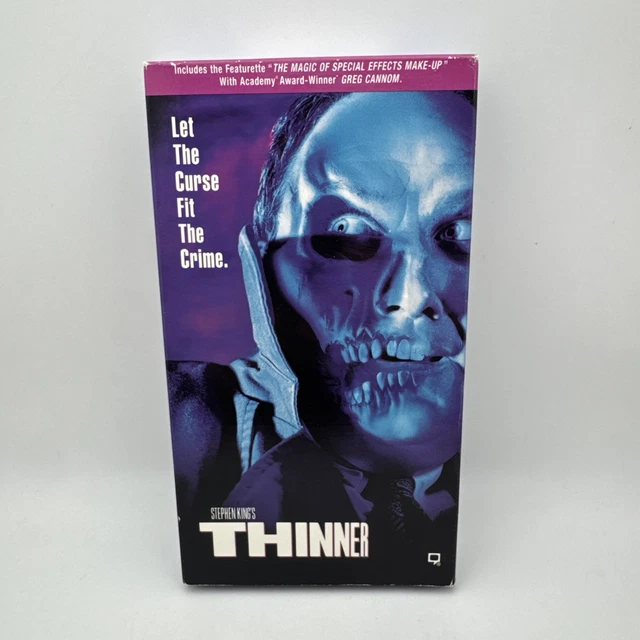 THINNER 1997 VHS Video Tape Stephen King Horror w/ Featurette RARE HTF ...
