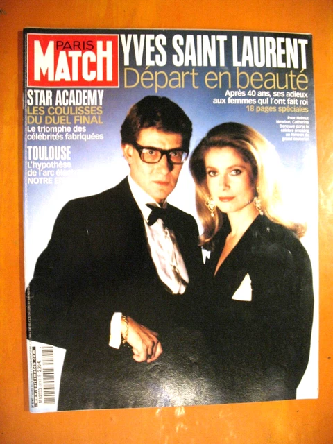 PARIS MATCH N° 2747 du 17/01/2002- Départ Yves Saint Laurent & Catherine Deneuve EUR 4,99 ...
