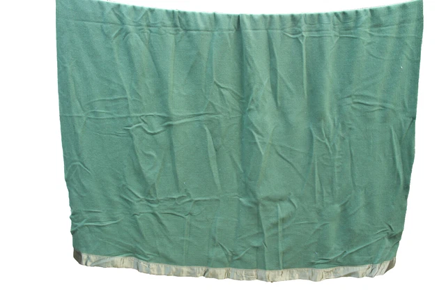 JOHN LEWIS JONELLE Merino wool blanket satin binding olive green 250 x ...