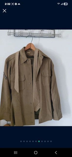 VINTAGE 40S MILITARY WWII WW2 US ARMY M-1943 wool dress jkt 34-36 ...