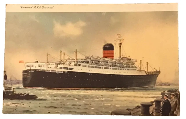 IVERNIA RMS . CUNARD LINE. CUNARD POSTCARD. Un posted £0.50 - PicClick UK