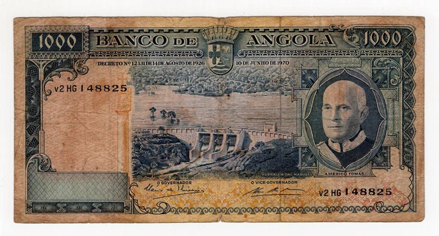 1970 ANGOLA 1000 Escudos World Banknote Nice Bill P-96 $15.00 - PicClick CA