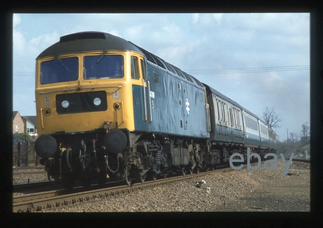 ORIGINAL 35MM SLIDE - Class 47/4 - 47459 arriving at St Neots c.1979. £ ...