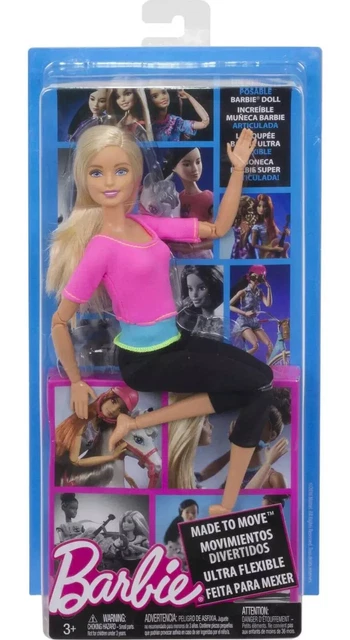 BARBIE MADE TO Move Doll, Ultra-Posable, 22 Points To Bend, Black ...