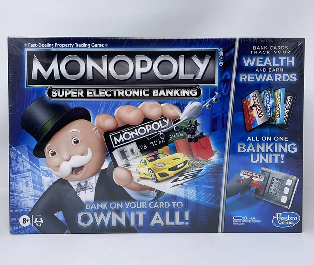 HASBRO MONOPOLY SUPER Electronic Banking Board Game E8978 - Fast Ship ...