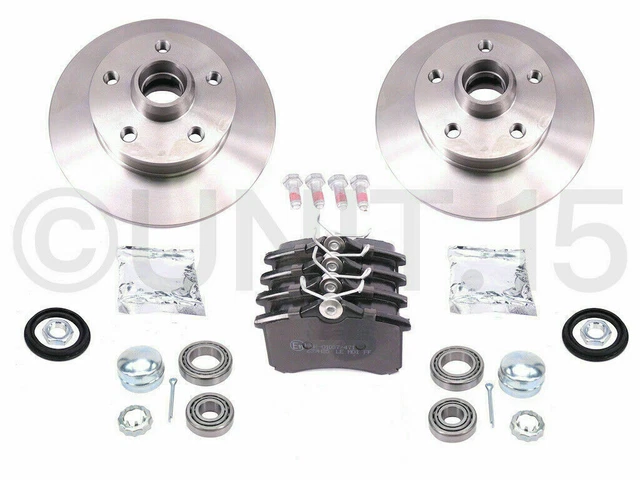 VW GOLF MK3 GTI Corrado VR6 (89-98) Rear Brake Discs & Pads + Bearing ...
