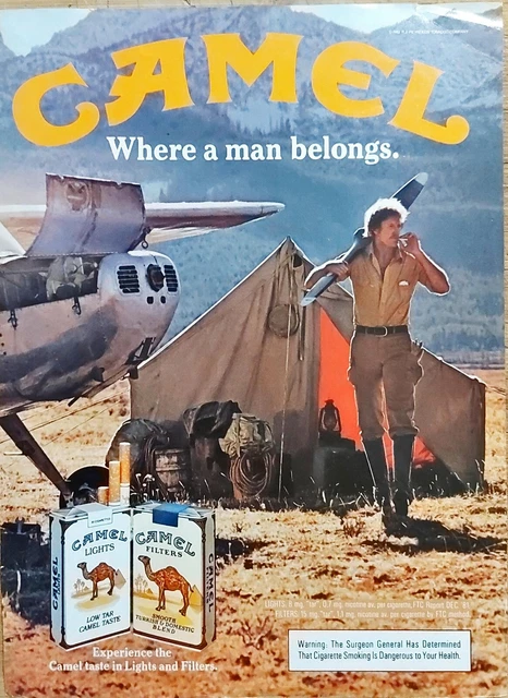 CAMEL CIGARETTES VINTAGE Print Ad 1980s Where A Man Belongs Man Cave ...