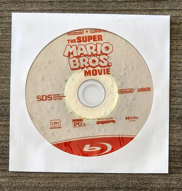 THE SUPER MARIO Bros. Movie (Blu Ray) NEW w/o case (disc only) - No ...