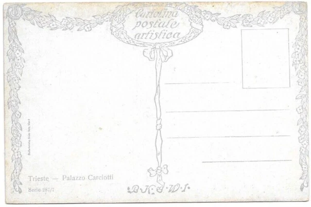 CARTOLINA DI TRIESTE, Palazzo Carciotti - Illustratore Romandini - 1918 ...
