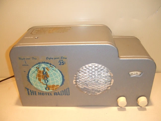 OLD COIN OPERATED 1947 Restorable Tradio Model L-U6 Vacuum Tube Hotel ...