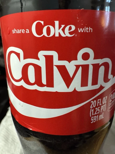 SHARE A COKE with Calvin 2025 Personalized Gift Coca~Cola Bottle 20oz ...