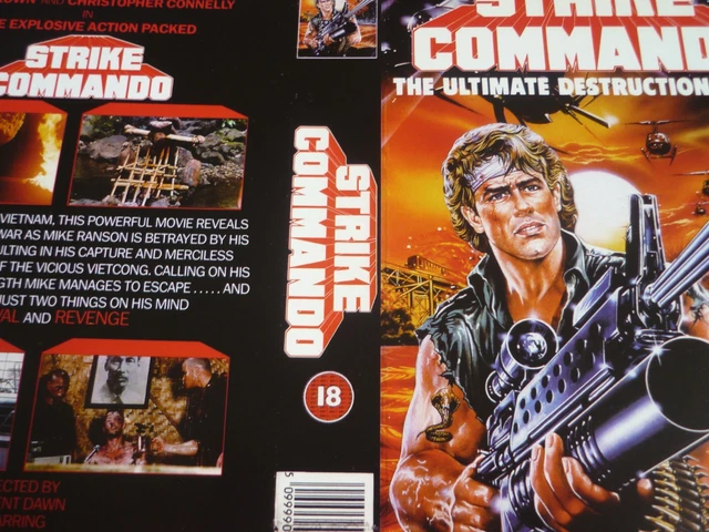 REPRODUCTION VHS SLEEVE cover video strike commando avatar 1986 £16.13 ...