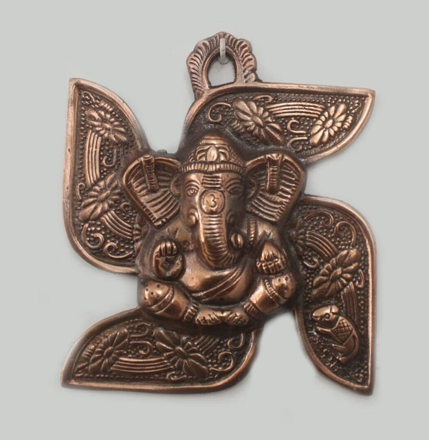 LORD GANESHA WALL Hanging Statue Small Swastika Ganesh Hindu Home Decor ...