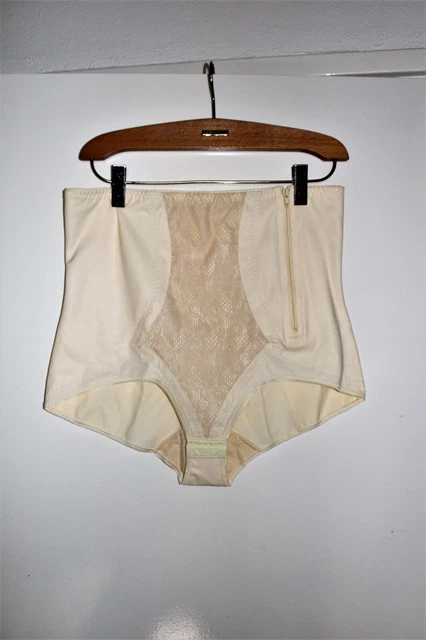CLASSIC ZIPPER PANTY Girdle with crotch opening from Scudotex Sz 46 (9 ...
