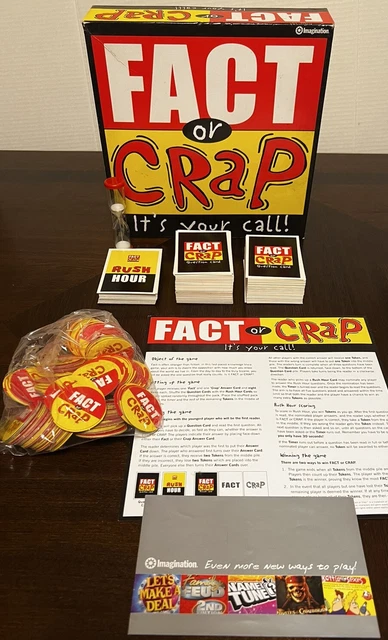 FACT OR CRAP It's Your Call Board Game, Imagination Entertainment, 2006 ...