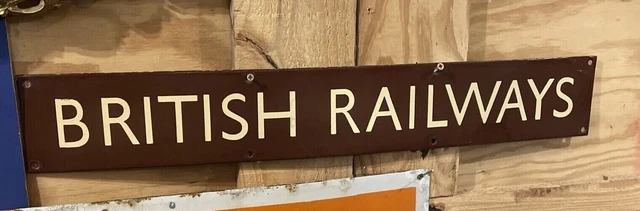 BRITISH RAILWAYS SIGN genuine GWR 1960/70's RARE TRACKED FAST POST £185 ...