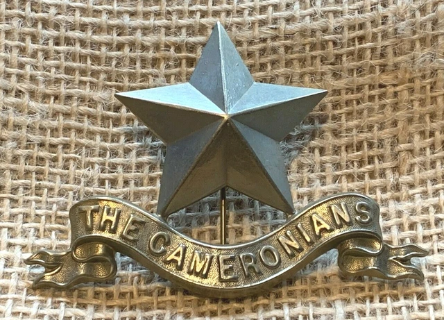 THE CAMERONIANS (SCOTTISH Rifles) Regiment PIPERS GLENGARRY Cap Badge ...