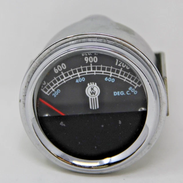 PACCAR OEM KENWORTH 2" PYROMETER GAUGE 300 - 1500°F w/ LOGO NEW OLD ...
