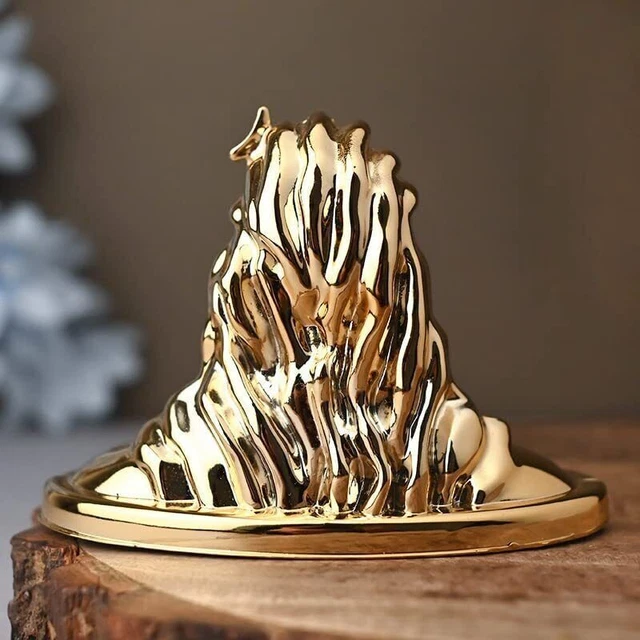 INDIAN TRADITIONAL GOLDEN Adiyogi Lord Shiva God Idol For Temple Room ...