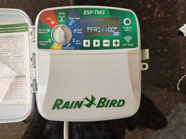 RAIN BIRD ESP-TM2 6-Zone Indoor/Outdoor Irrigation Controller Station ...