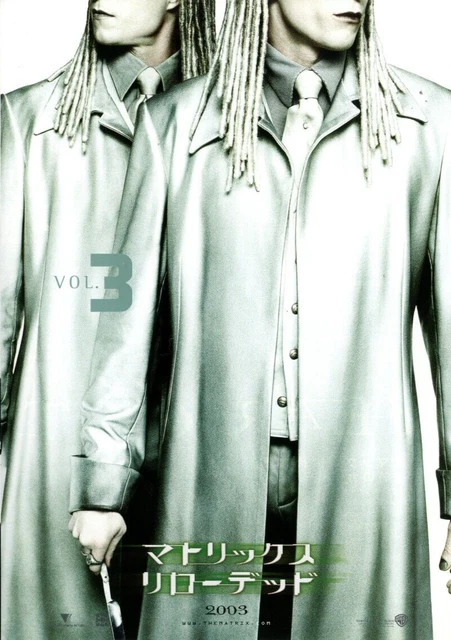 THE MATRIX RELOADED Vol.3-Original Japanese Mini Poster Chirashi £13.66 ...