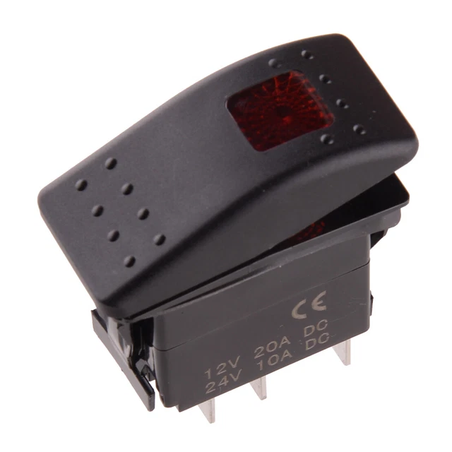 RED LENS RV Generator Start Stop Rocker Switch Fit For Onan Cummins 308 ...