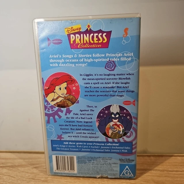 DISNEY PRINCESS COLLECTION Ariel's Songs & Stories Giggles Vhs Video ...