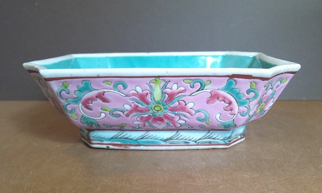 ANTIQUE CHINESE POLYCHROME Porcelain Shallow Bowl £68.30 - PicClick UK