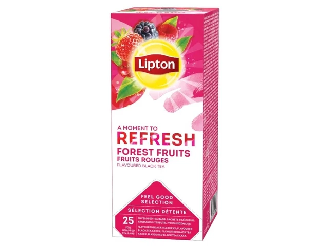 LIPTON REFRESH FOREST FRUITS Flavor Black Tea Box (25 servings) £17.07 ...