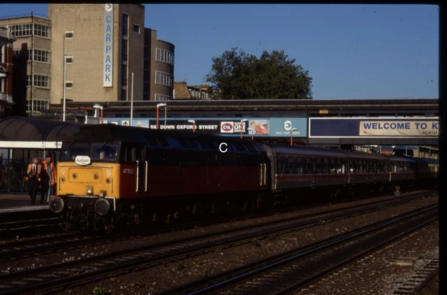 35MM SLIDE BRITISH Railway Br Diesel Class 47 - 47522 Kensington Oval ...