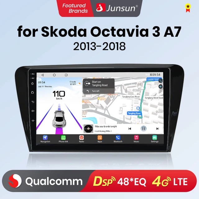 FÜR SKODA OCTAVIA 2 2007-2013 Android 13 Autoradio GPS Navi WIFI+4G BT ...