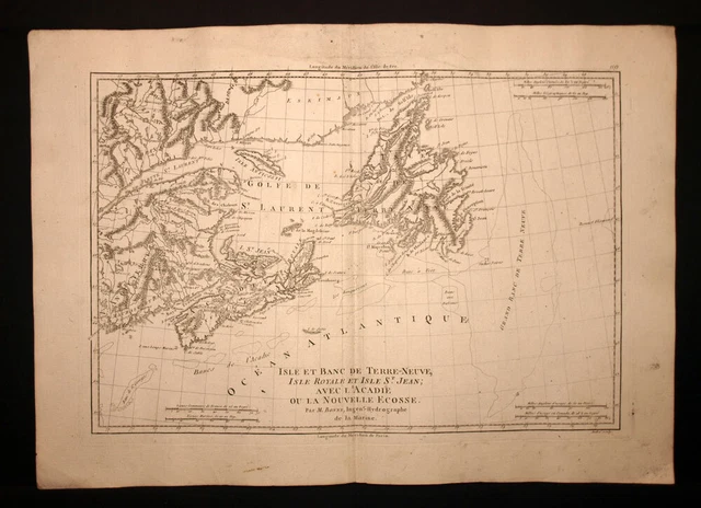 TERRE-NEUVE SAINT-PIERRE-ET-MIQUELON carte plan géographique ancienne ...