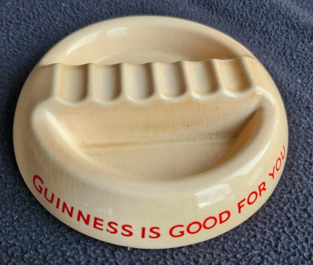 VINTAGE GUINNESS IS Good For You Ceramic Ashtray Wiltshaw & Robinson Ga ...