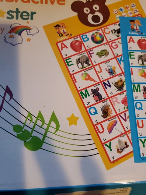 INTERACTIVE ALPHABET WALL Chart for Kids, Talking ABC Electronic ...