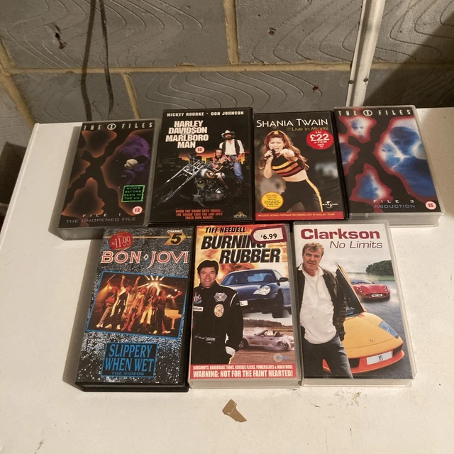 VHS BUNDLE CLASSIC 80s 90s VHS Film Joblot X Files Clarkson Bon Jovi ...