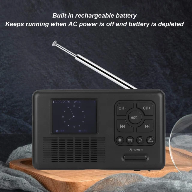 SOLAR HAND CRANK Radio DAB FM BT 5.0 4 Ways Powered Emergency Radio ...